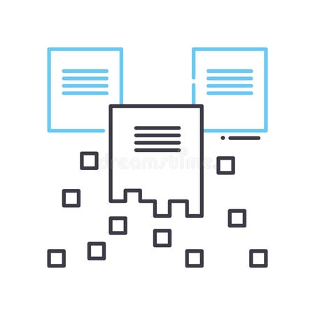 Data Transform Line Icon, Outline Symbol, Vector Illustration, Concept ...