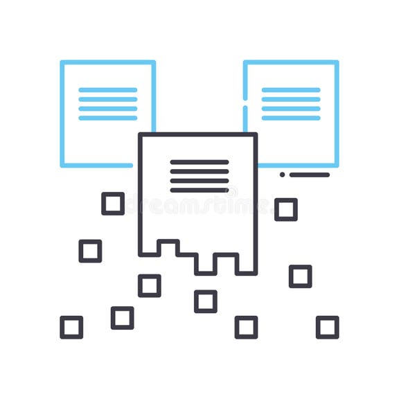 Data Transform Line Icon, Outline Symbol, Vector Illustration, Concept ...