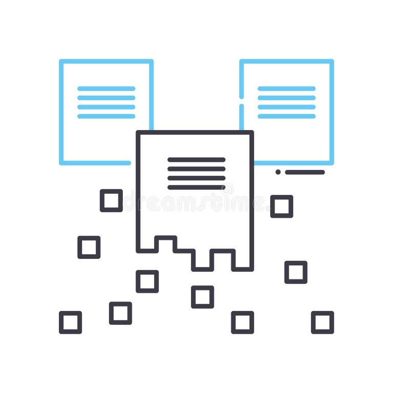 Data Transform Line Icon, Outline Symbol, Vector Illustration, Concept ...