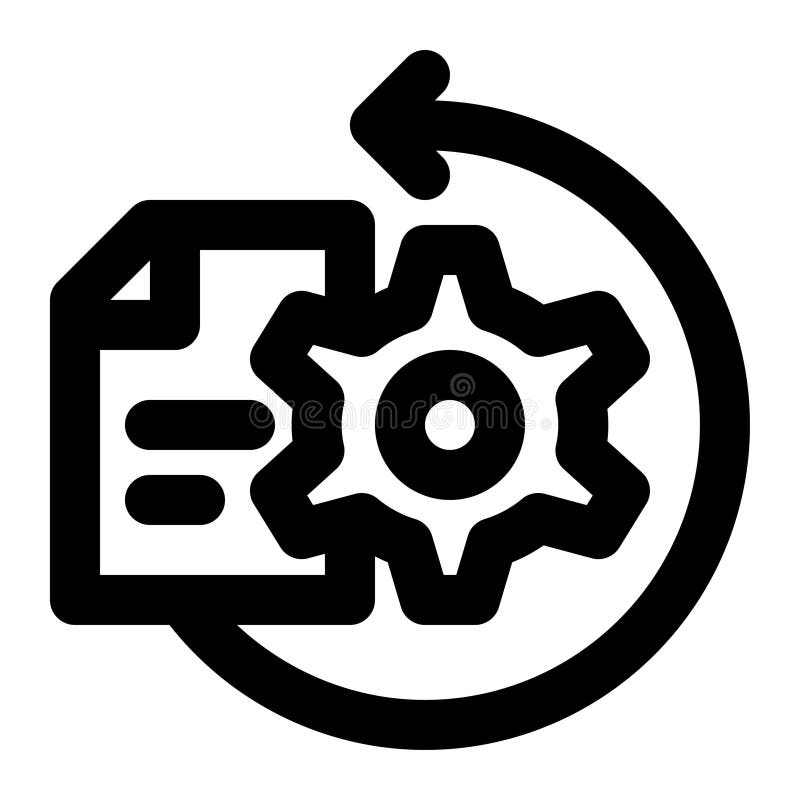 Data Transformation, ETL Outline Icon Stock Illustration - Illustration ...