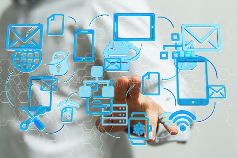 A Data Transmission Channel. Motion of Digital Data Flow. Transferring ...