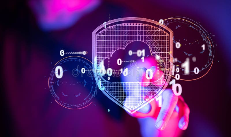 A Data Transmission Channel. Motion of Digital Data Flow. Transferring ...