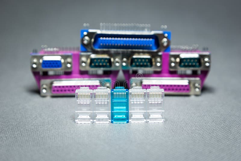 Data Transmission Connectors Stock Image - Image of plug, receptacle ...