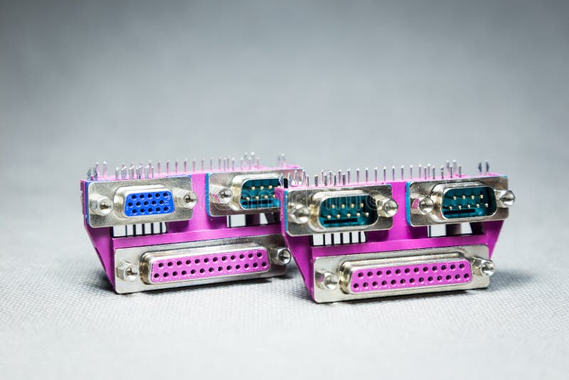 Data Transmission Connectors Stock Image - Image of copper, receptacle ...