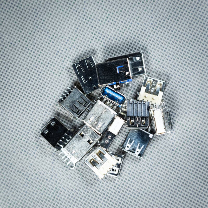 Data Transmission Connectors Stock Image - Image of mechanical ...