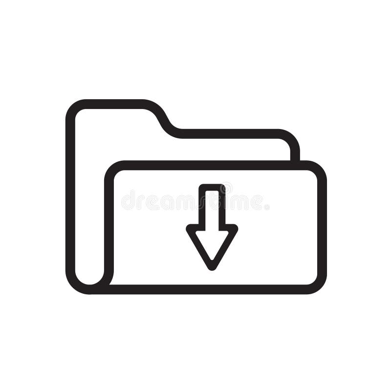 Data Transmission Icon for Digital Download Folders Stock Vector ...