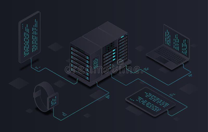 Data transmission network stock vector. Illustration of process - 241229026