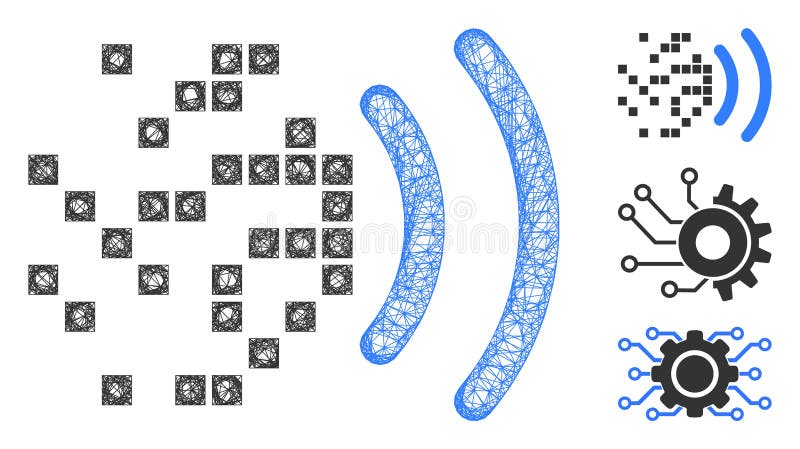 Data Transmission Polygonal Web Vector Mesh Illustration Stock ...