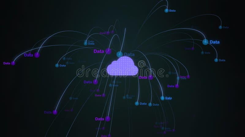 Data Tree Cloud in Shape of Molecules Technology Stock Footage - Video ...