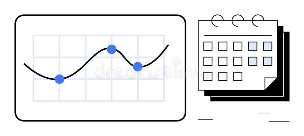 Data Trend Chart Alongside Calendar for Schedule and Analysis Planning ...