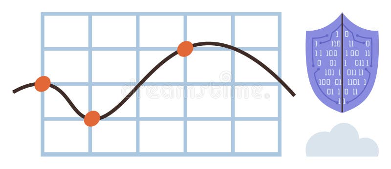 Data Trend Line on Grid with Secure Shield and Cloud for Digital ...