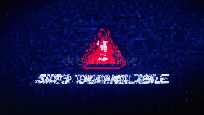 Disconnected Text Digital Noise Twitch Glitch Distortion Effect Error Animation. Stock Video ...