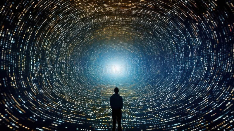 Data Unveiled: Exploring the Event Horizon Stock Illustration ...