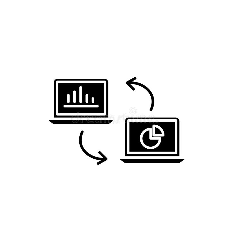 Update Computer Data Line Icon Concept. Update Computer Data Vector ...