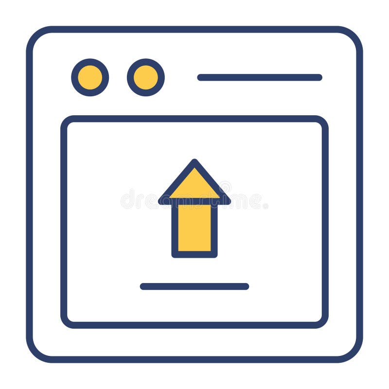 Data Upload Icon Modern Illustration Stock Vector - Illustration of ...