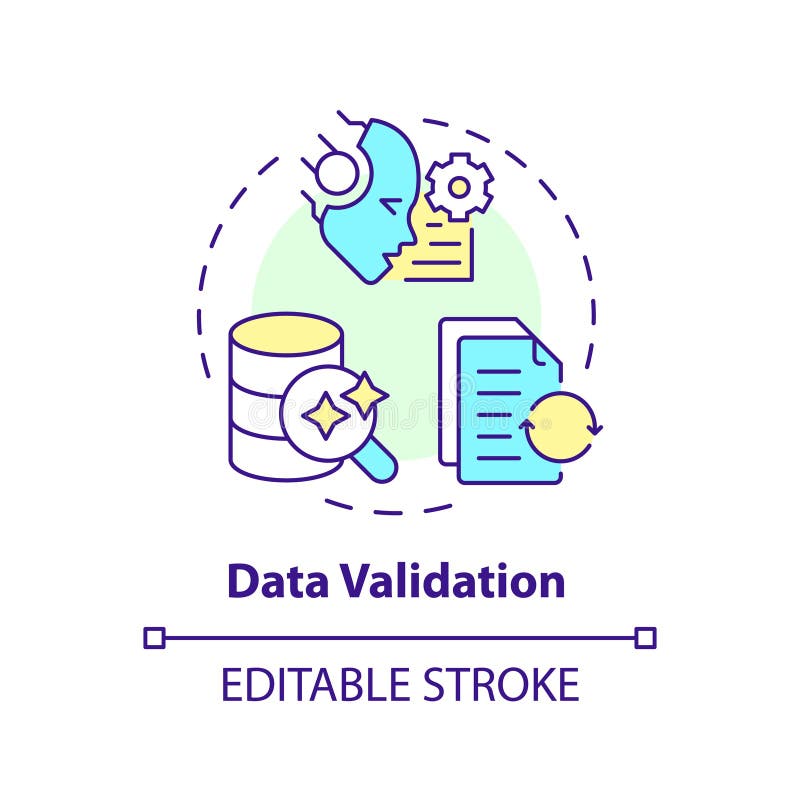 Data Validation Multi Color Concept Icon Stock Vector - Illustration of ...