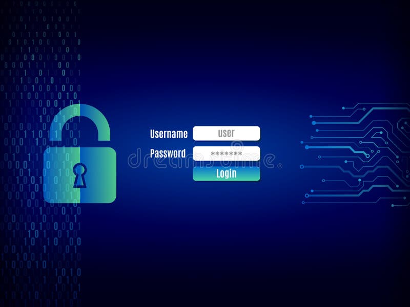 Data Verification Mechanism. Technology Protection Concept Stock Vector ...