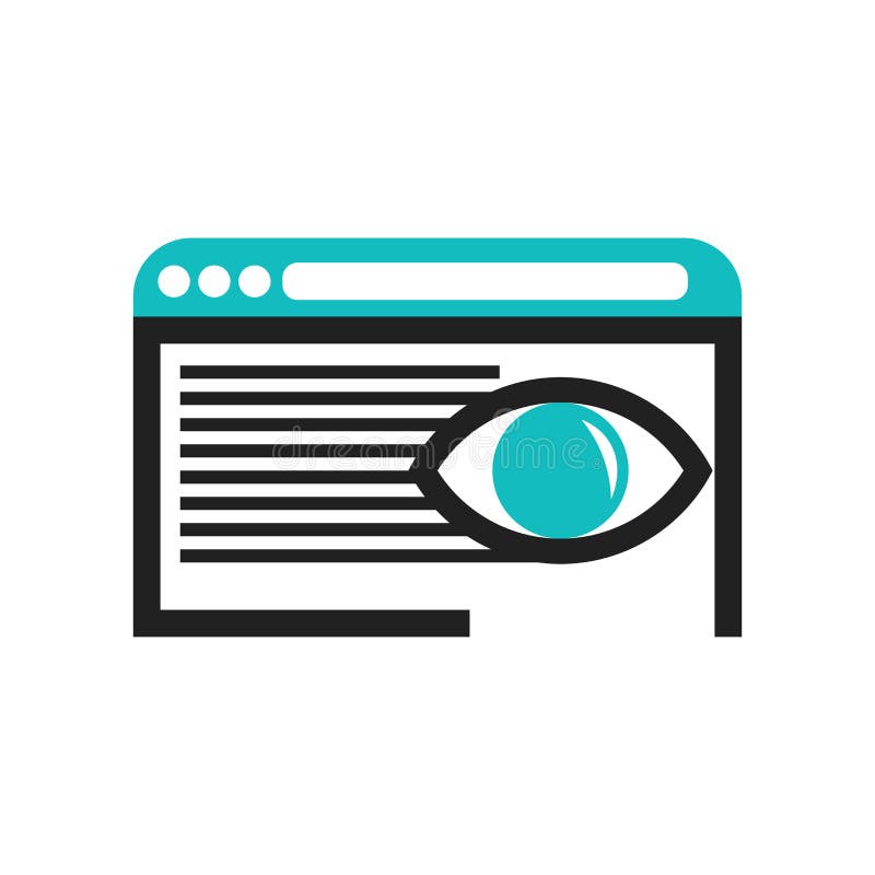 Data Viewer Icon Vector Sign and Symbol Isolated on White Background ...