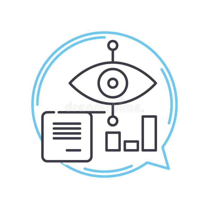 Data Visualisation Line Icon, Outline Symbol, Vector Illustration ...