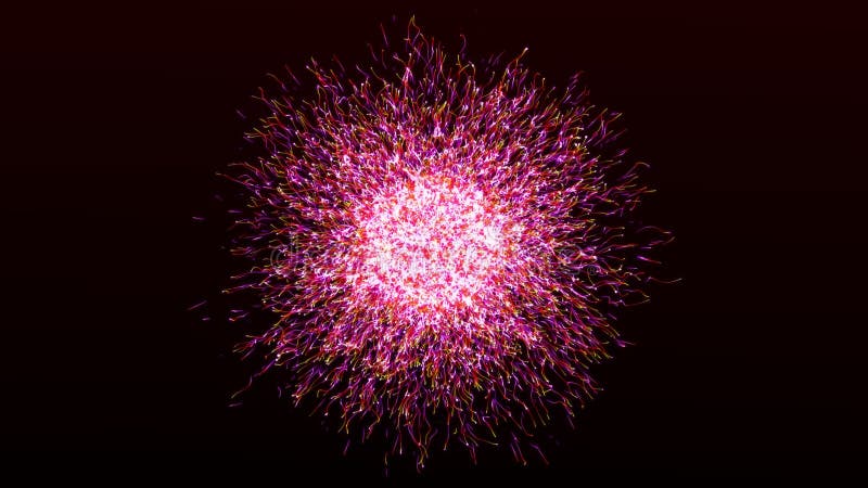 Data Visualization. Abstract 3d Futuristic Sphere. Particles and Energy ...