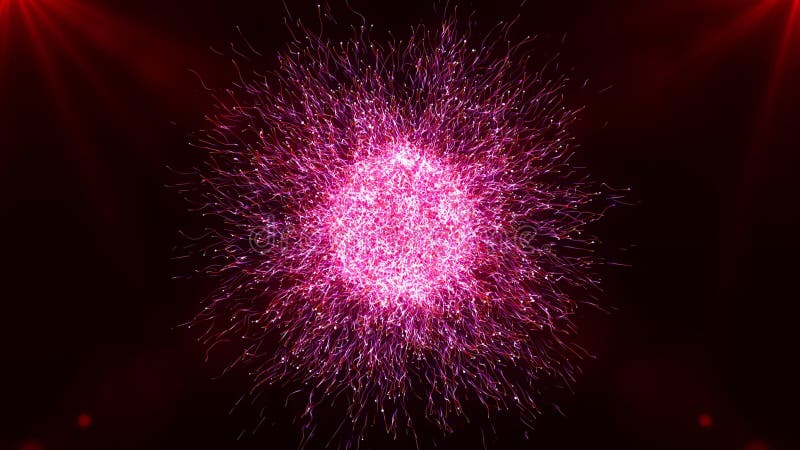 Data Visualization. Abstract 3d Futuristic Sphere. Particles and Energy ...