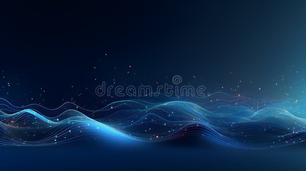 Data Visualization Abstraction: Colorful Lights and Waves Stock ...