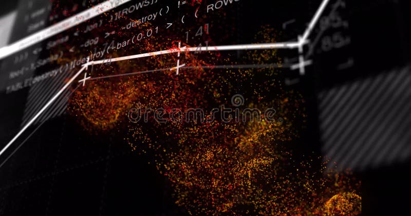 Data Visualization And Analysis Animation Over Abstract Particle