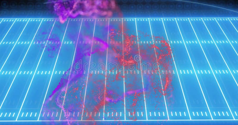 Data Visualization and Analysis Over Football Field Animation Stock ...