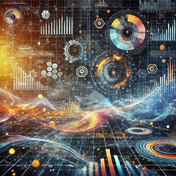 Data Visualization As Art Complex Data Sets Visualized As Abstra Stock ...