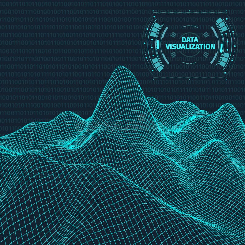 Data Visualization Background Futuristic Design Hud Element Binary Code Coding And