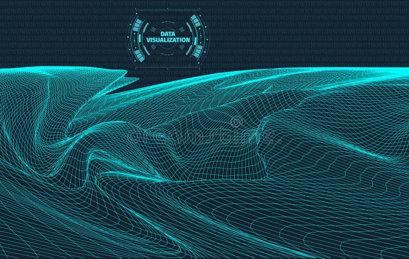 Data Visualization Background Futuristic Design Hud Element Binary Code Coding And