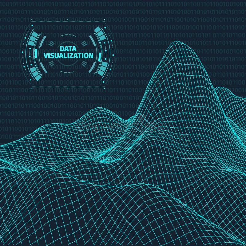 Data Visualization Background . Futuristic Design Hud Element . Binary ...