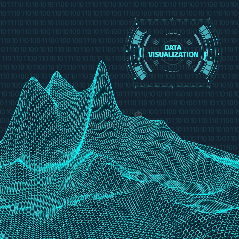 Data Visualization Background Futuristic Design Hud Element Binary Code Coding And