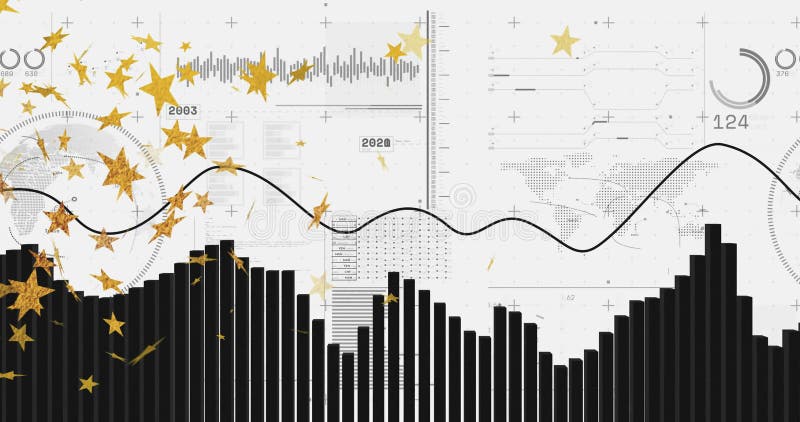 Data Visualization Being Animated in Infographic UI, Showing Black Bar ...