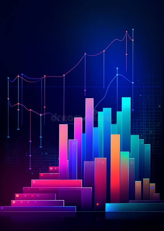 Data Visualization Charts Diagrams, Vibrantly Illustration with ...