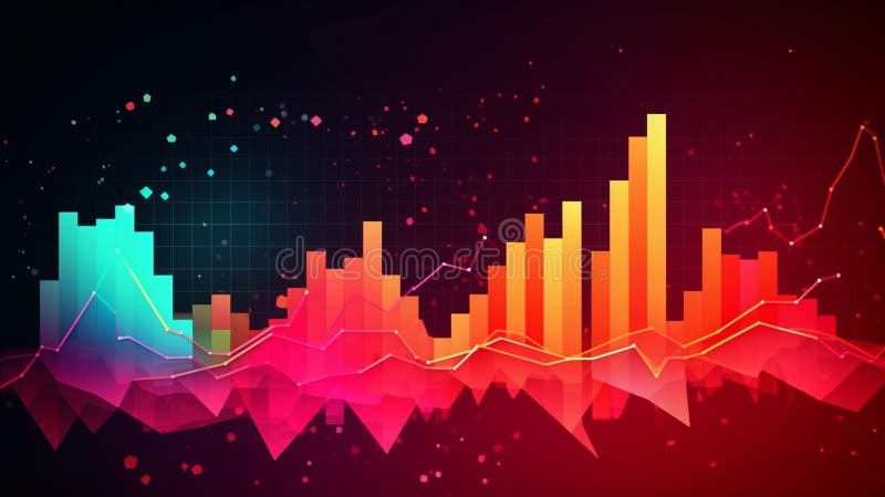 Data Visualization Charts Diagrams, Vibrantly Illustration with ...