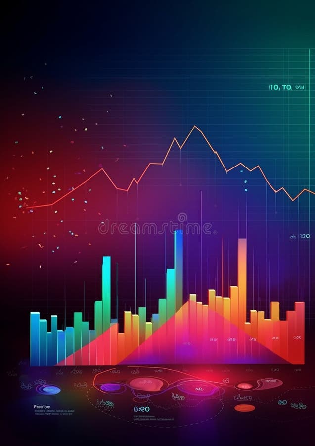 Data Visualization Charts Diagrams, Vibrantly Illustration with ...
