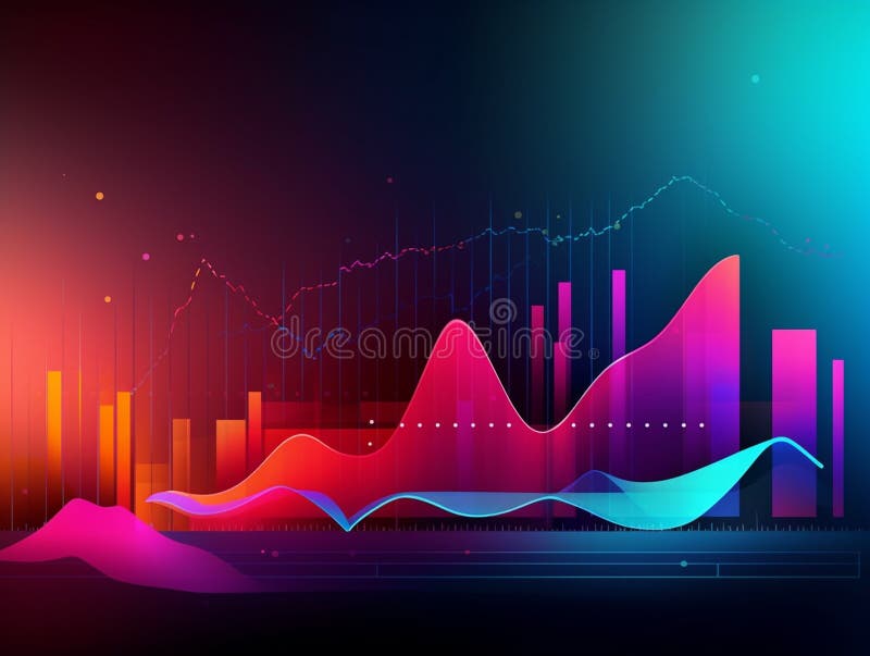 Data Visualization Charts Diagrams, Vibrantly Illustration with ...