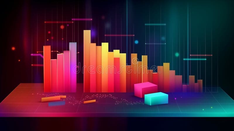 Data Visualization Charts Diagrams, Vibrantly Illustration with ...