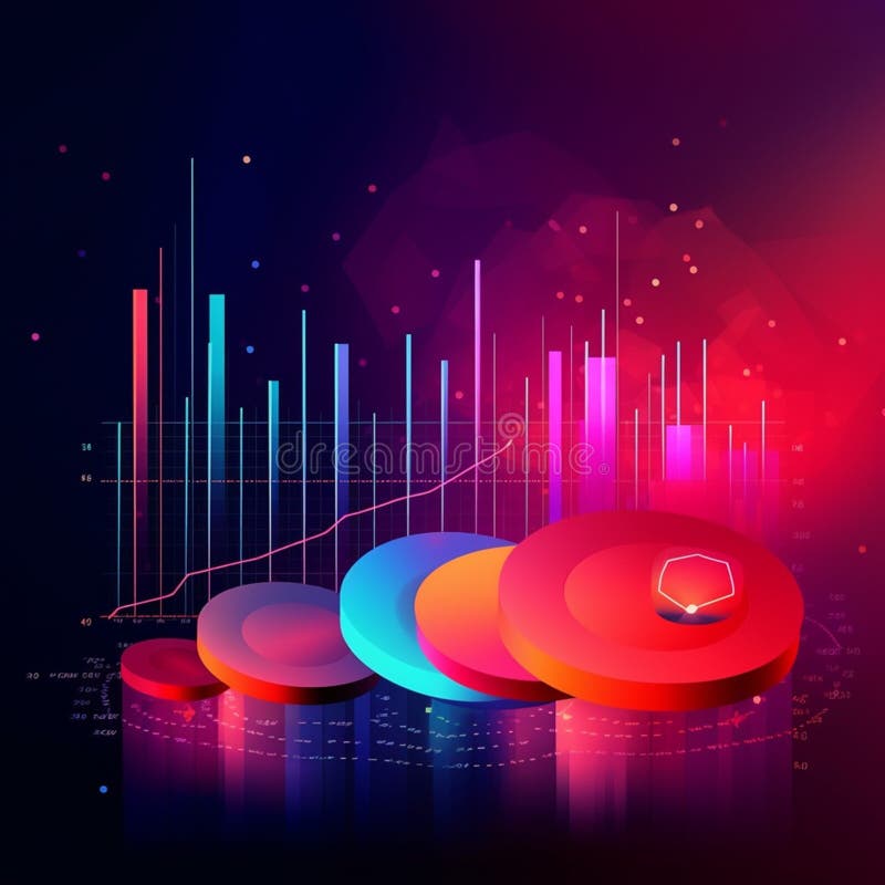 Data Visualization Charts Diagrams, Vibrantly Illustration with ...