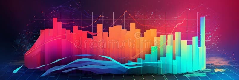 Data Visualization Charts Diagrams, Vibrantly Illustration with ...
