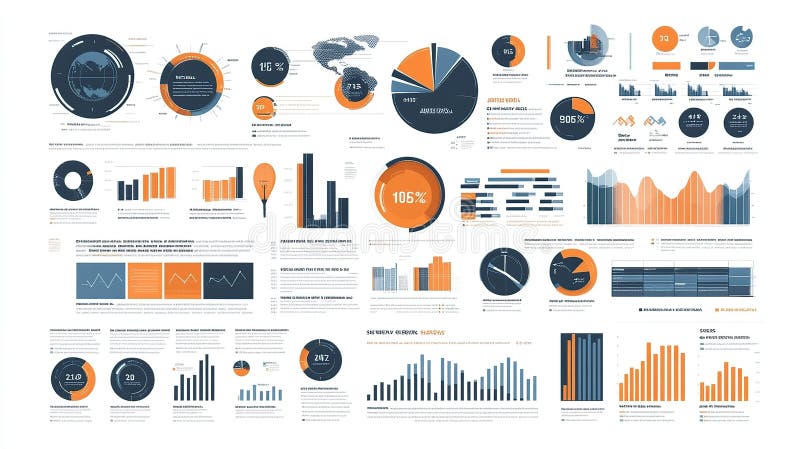 Data Visualization Charts Infographic Design Stock Illustration ...