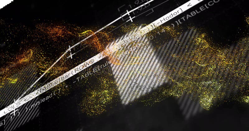 Data Visualization and Coding Image Over Abstract Particle Cloud Stock ...