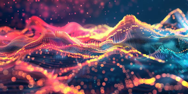 Data Visualization with Colorful Abstract Backgrounds. Stock ...