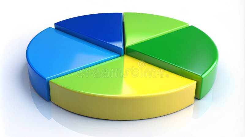 Data Visualization Colorful Pie Chart Depicting Proportions of Three ...