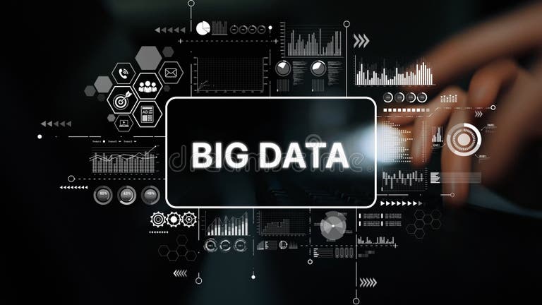 Data Visualization Concept with Big Data Graphics and User Interaction ...