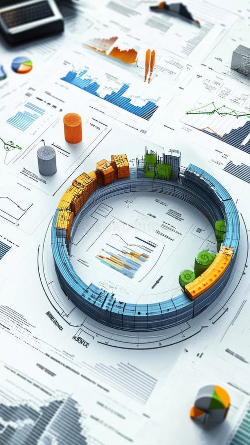 Data Visualization, a 3D Circle Chart on Financial Documents Stock ...