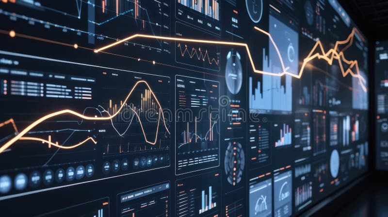 Data Visualization Dashboard with Advanced Analytics and Graphs Stock Photo - Image of ...