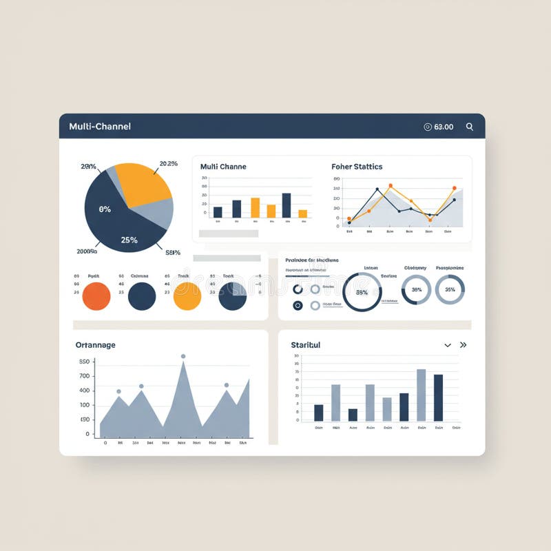 Data Visualization Dashboard with Charts and Graphs for Analysis Stock Illustration ...