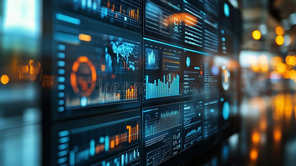 Data Visualization Dashboard Displaying Analytics and Statistics for Business Performance ...